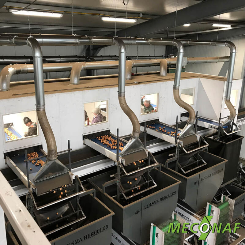 Extraction system for dust and skins – Rietveld Equipment